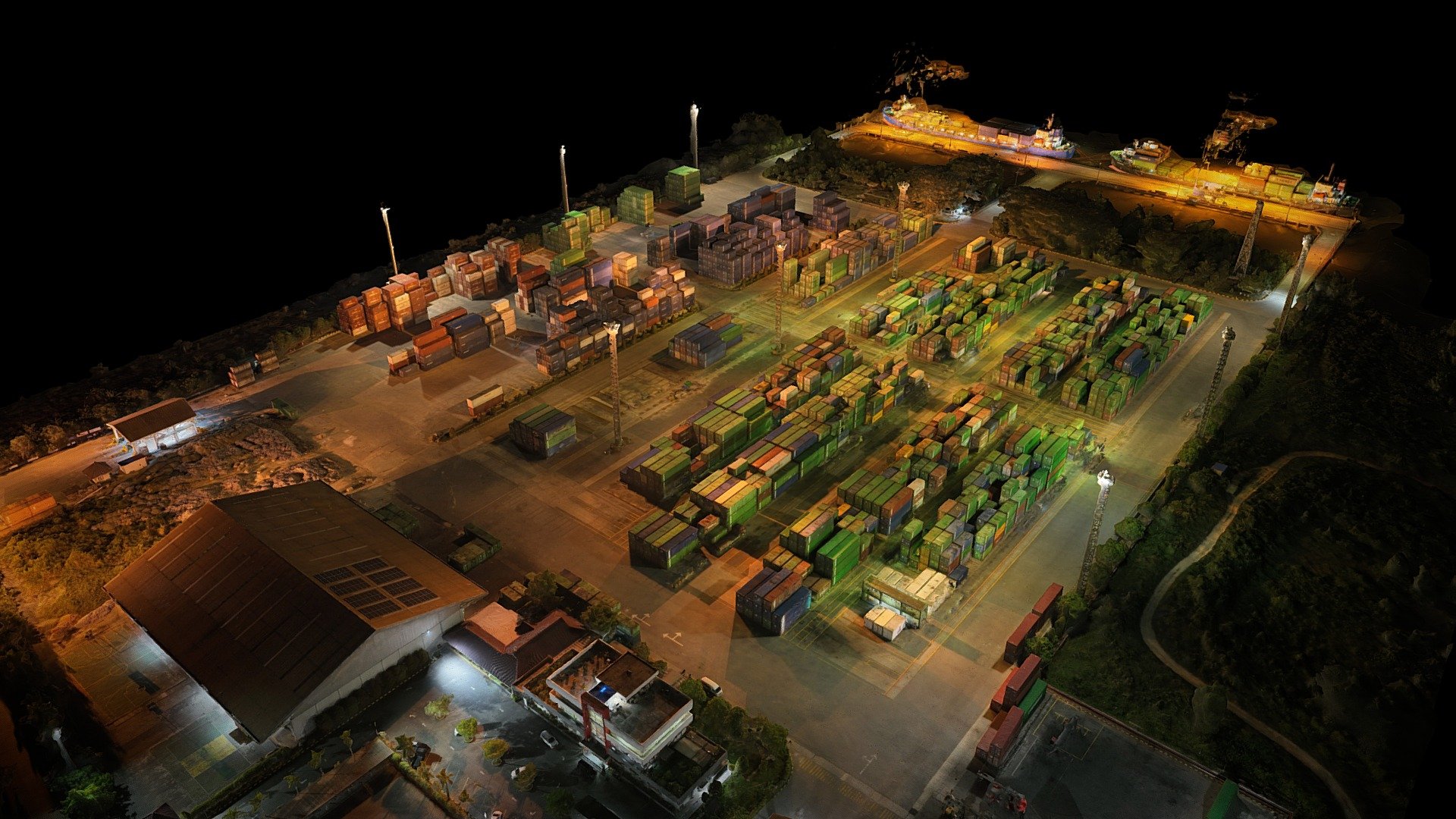 Pelabuhan Samudera Palaran Night Time - 3D model by Samudera Indonesia ...