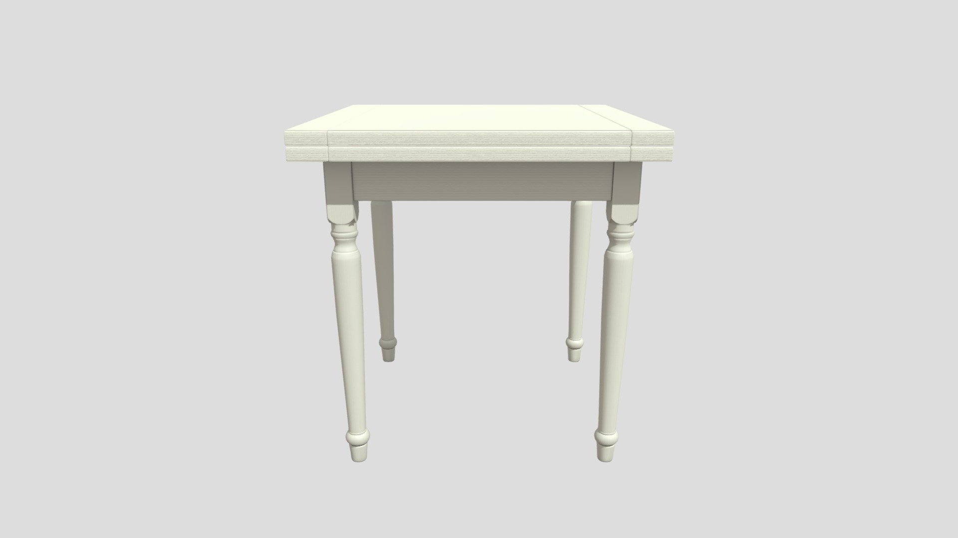White Wooden Table - 3D model by kane_sk06 (@kanesk06) [696926f ...