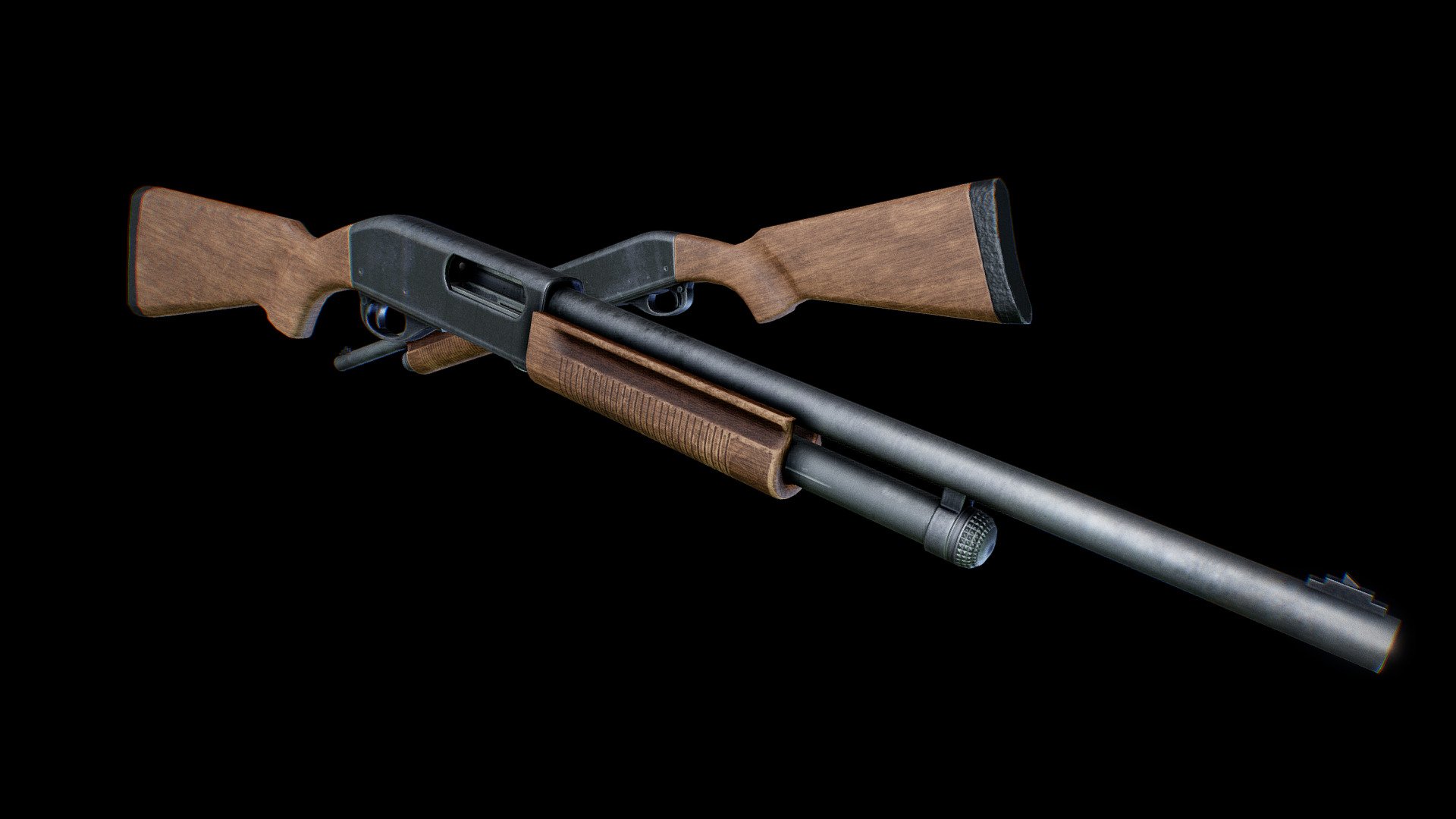 Pump Action Shotgun - 3D model by markc87 [696e2ad] - Sketchfab