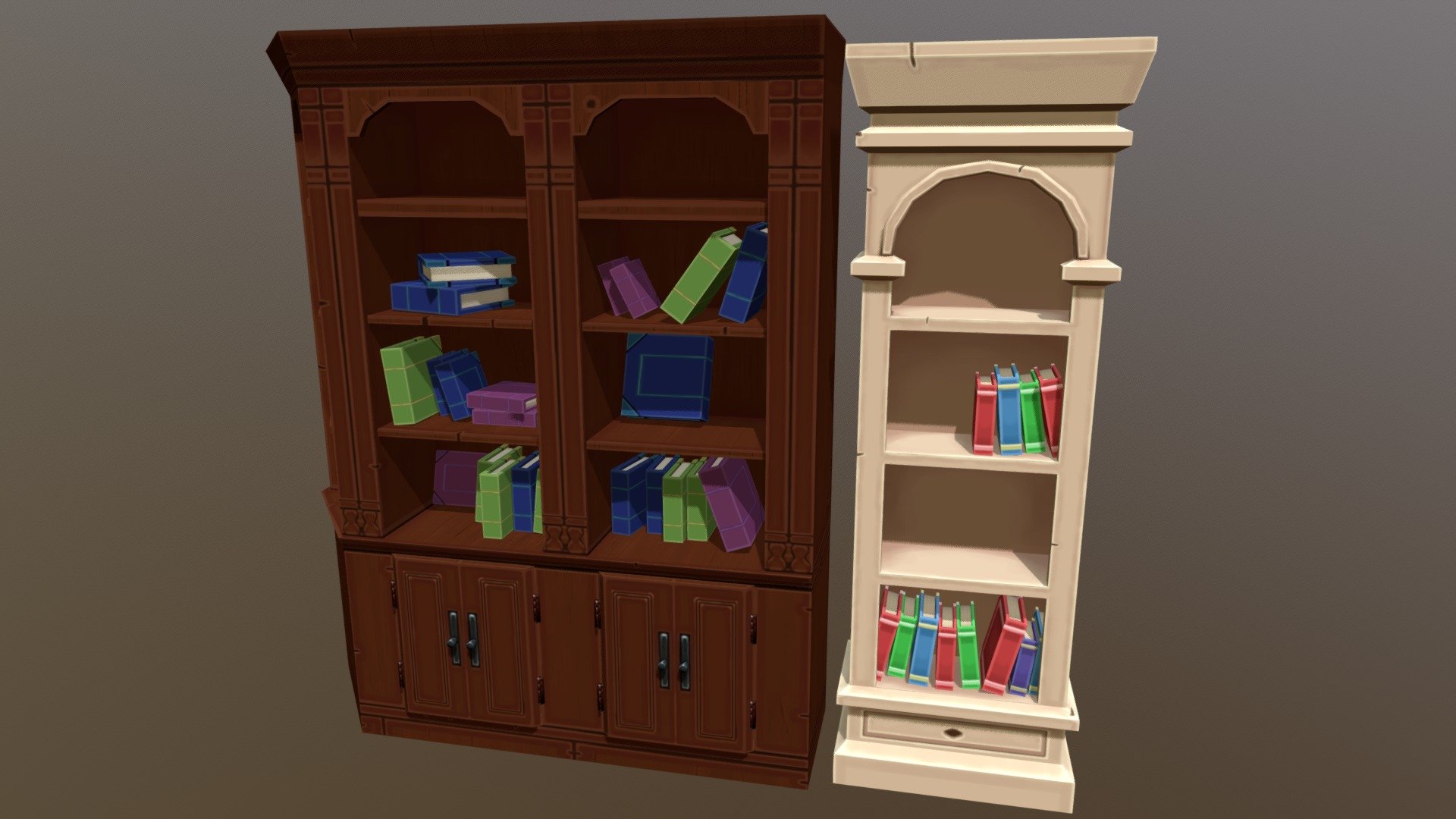 Bookcases - 3D model by Thiago Allan (@solsoleil) [697263d] - Sketchfab