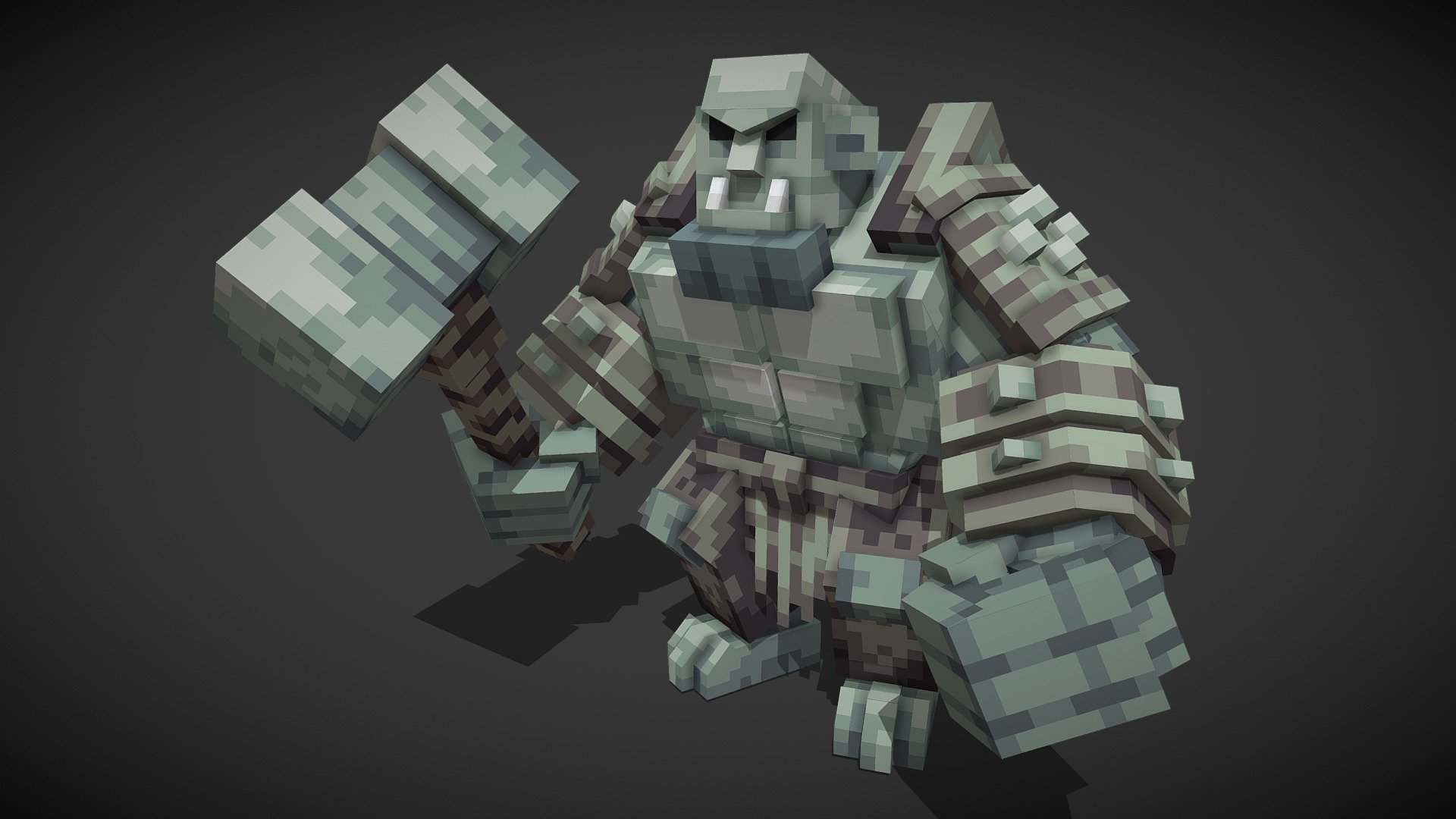 Gray ogre - 3D model by sergonsergo [6972fe9] - Sketchfab