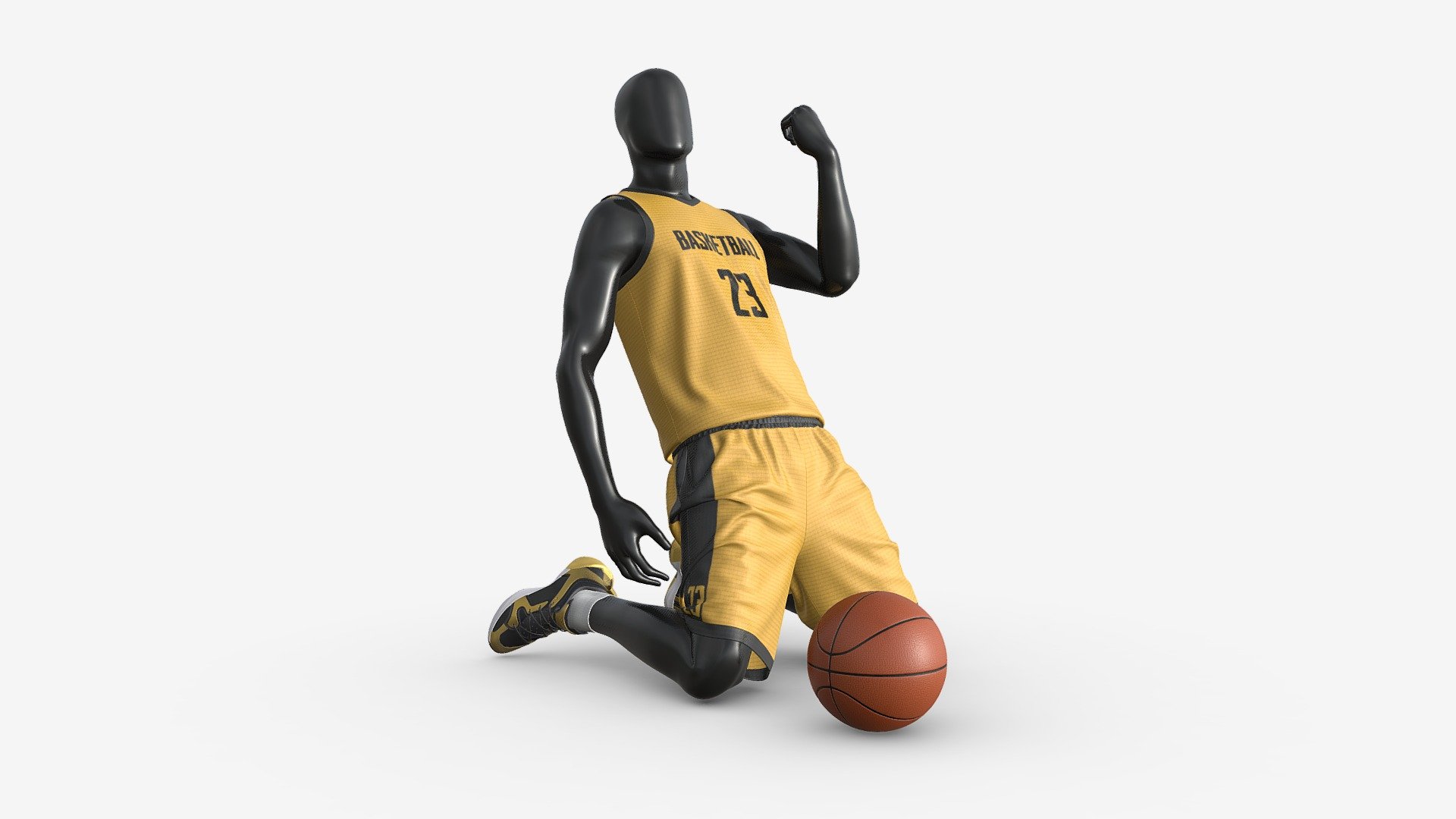 Mannequin in Basketball Uniform in Action 03 - Buy Royalty Free 3D ...
