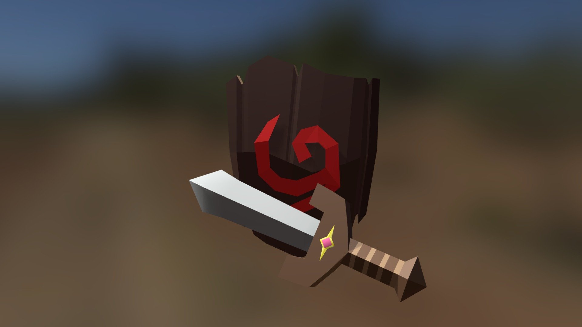 Kokiri Sword and Deku Shield - 3D model by Kimberly Brum (@krtb13 ...