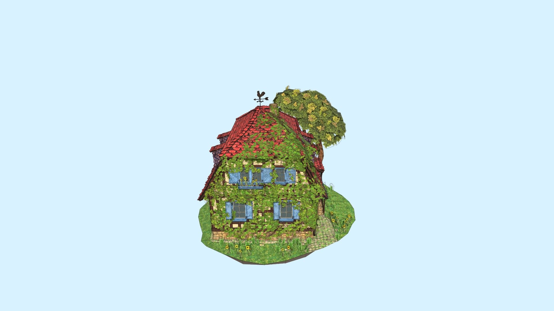 House Half Timbered - 3D model by Tatjana_Mink (@YArobot1988) [697a7fb ...