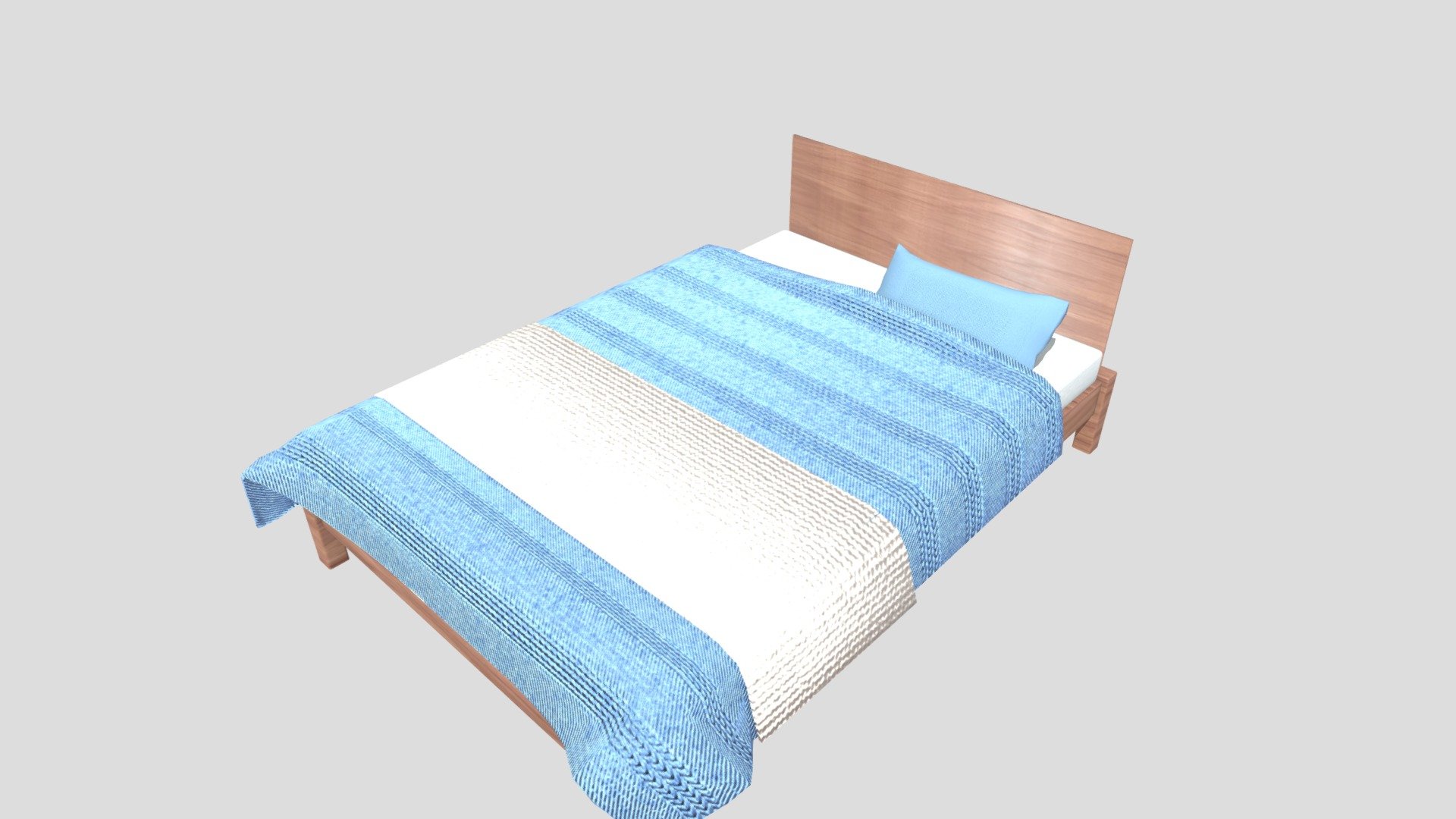 Double Bed - 3D model by Jaklucy [697f02f] - Sketchfab