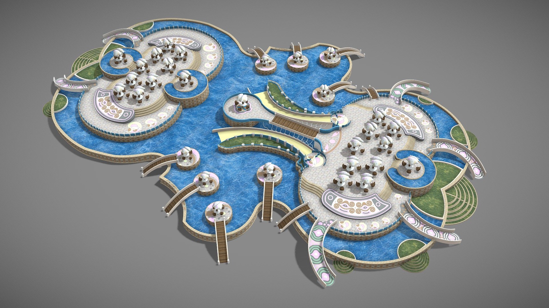 0029 - Creative Swimming Pool - Buy Royalty Free 3D model by Vertex ...