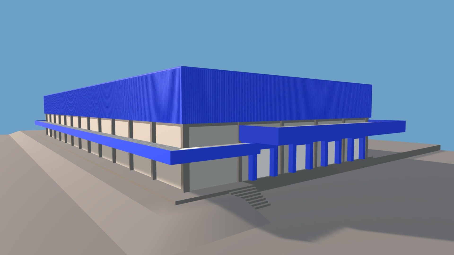 Estudo cobertura metálica indústria - 3D model by JACKSTEEL ENGENHARIA ...
