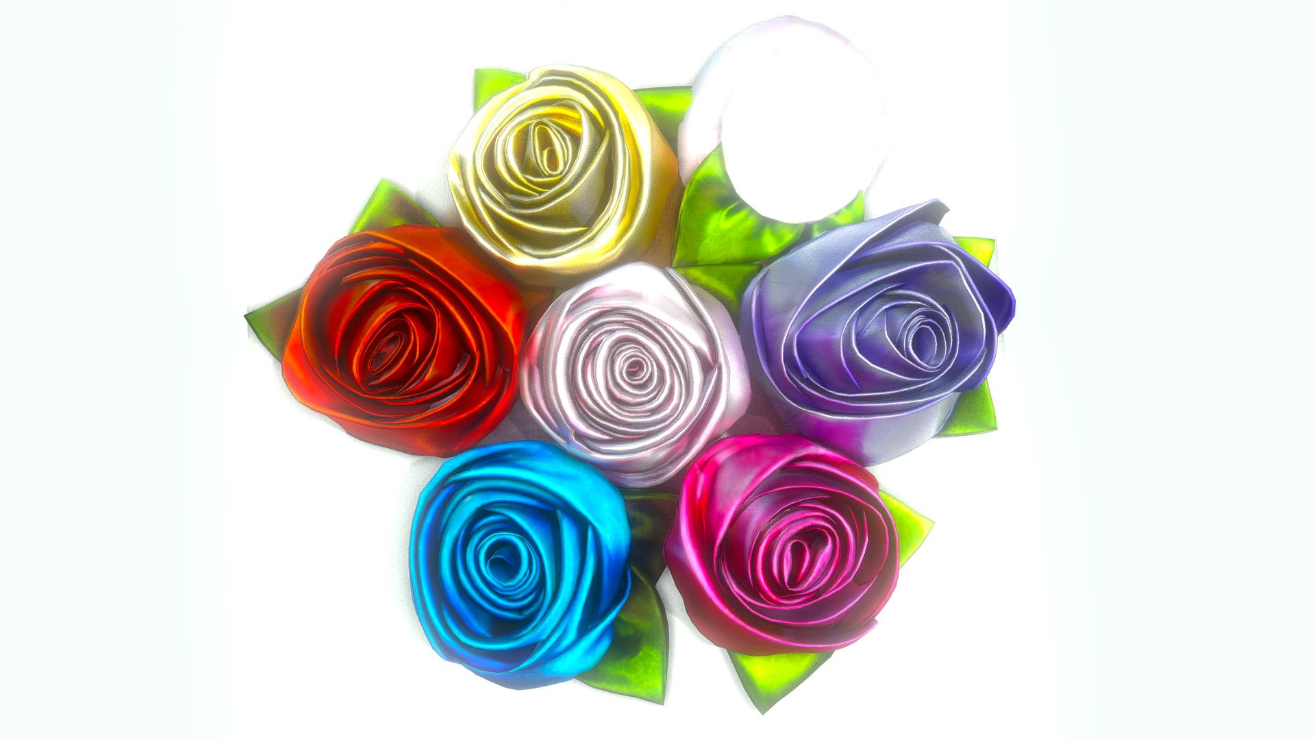 Folded Fabric Roses - Buy Royalty Free 3D model by 3dia [6983e6b ...