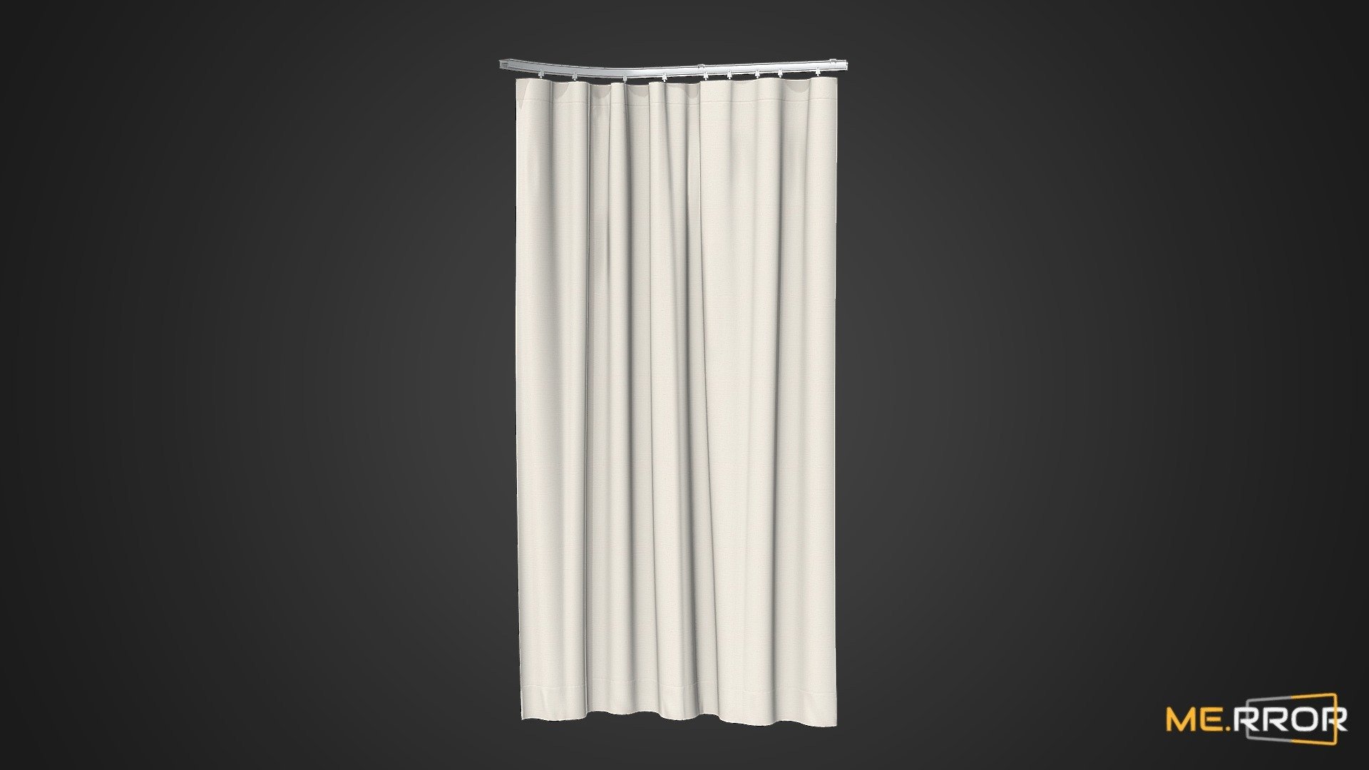 [Game-Ready] White Rail Curtains - Buy Royalty Free 3D model by ME.RROR ...