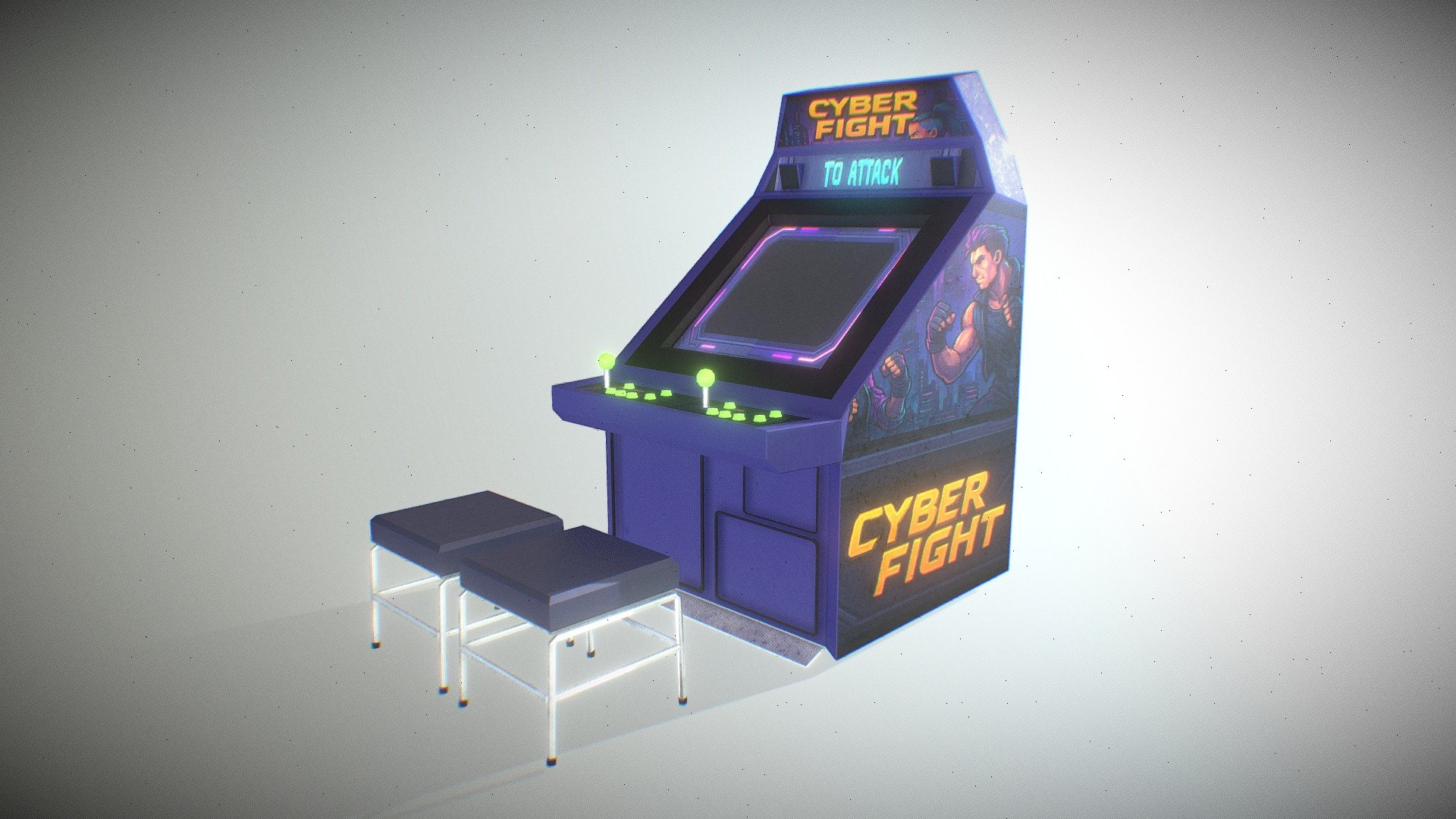 Arcade Game Machine - 3D model by NOA (@Himed_benmheni) [6987b4e ...