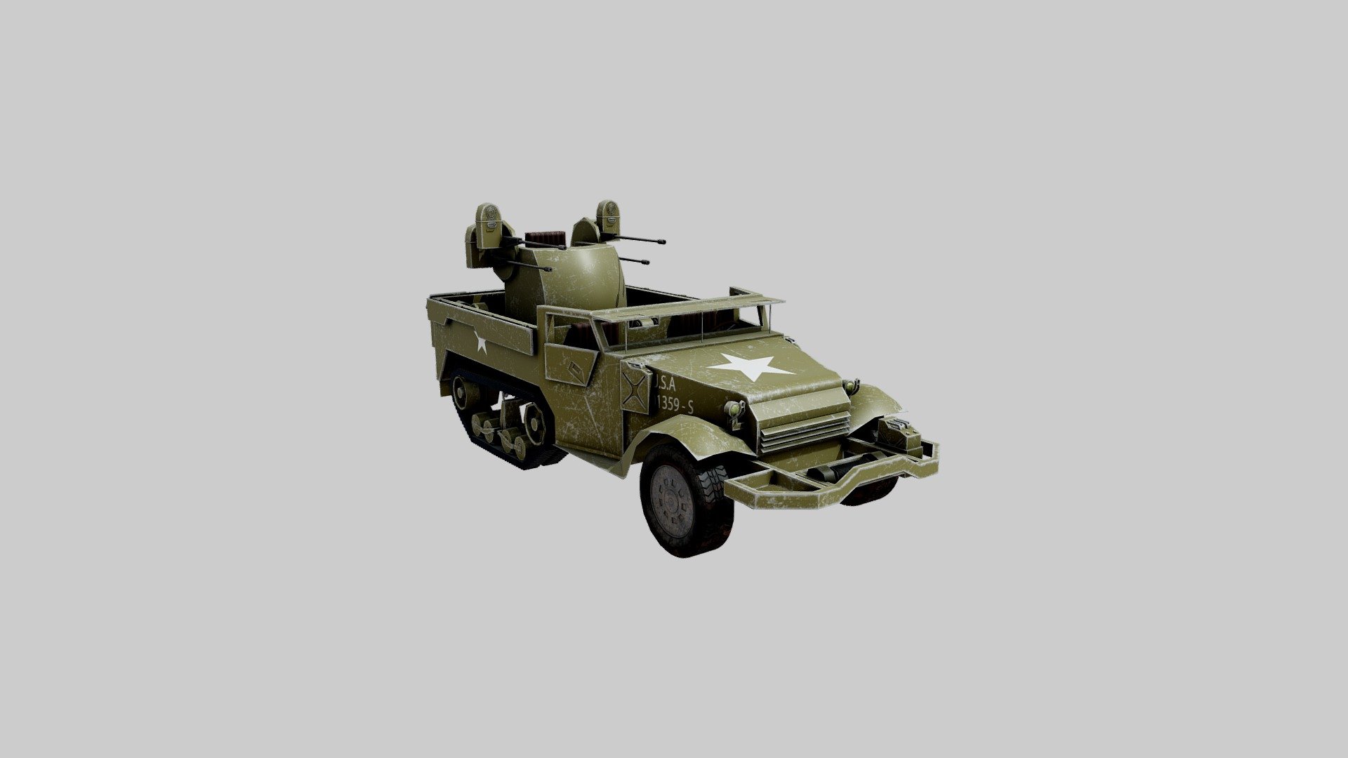 M16 Multiple Gun Motor Carriage - 3D model by Victor_GM [698d880 ...