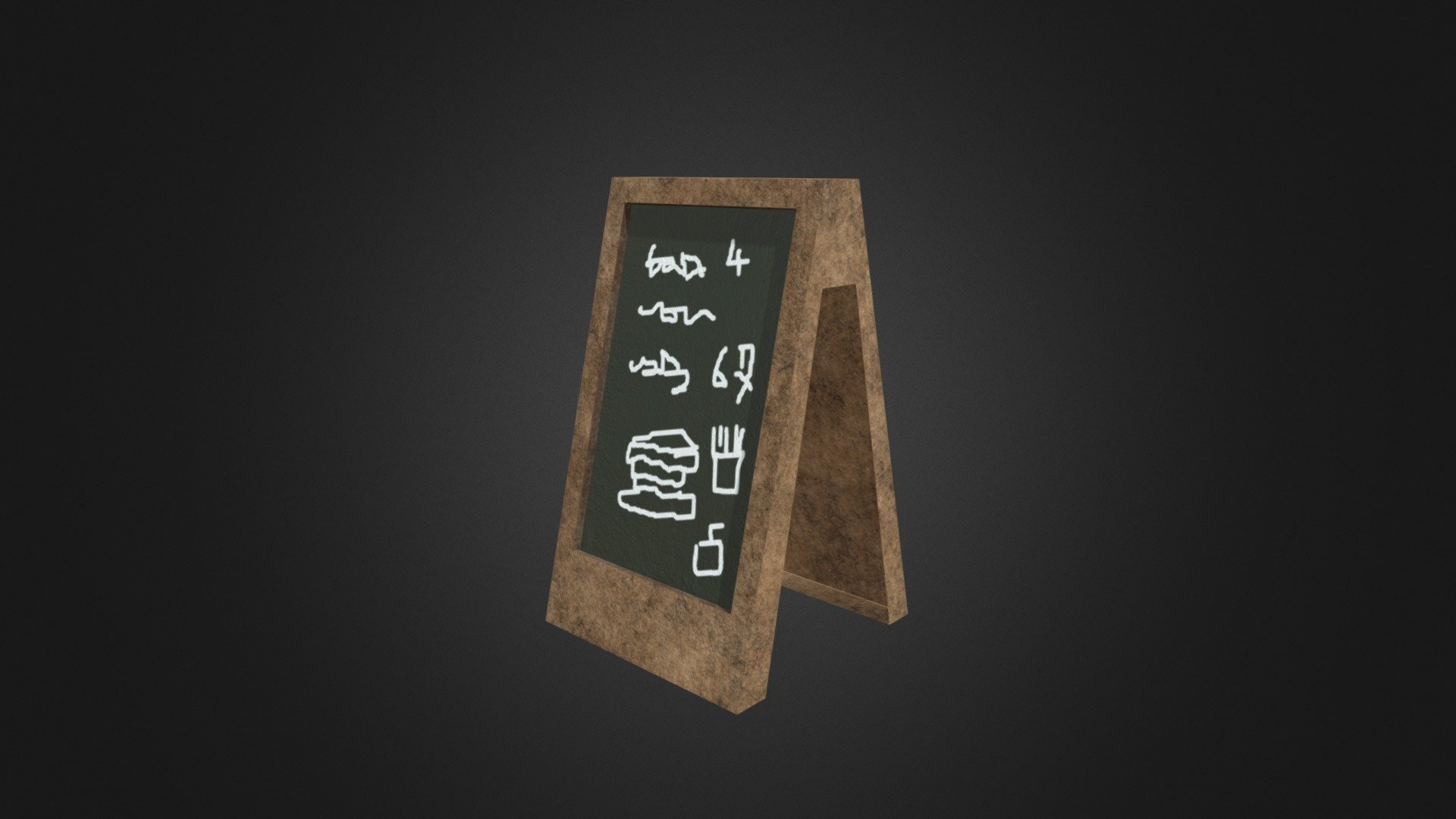 sign stand - 3D model by Sarah (@sarahchentai55) [698ec9b] - Sketchfab