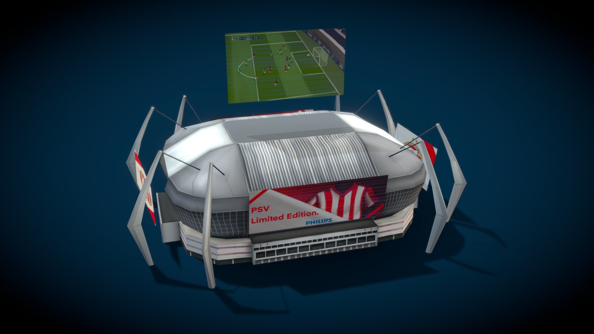 Fururistic PSV Stadion - 3D model by lisastafleu [698f1a9] - Sketchfab