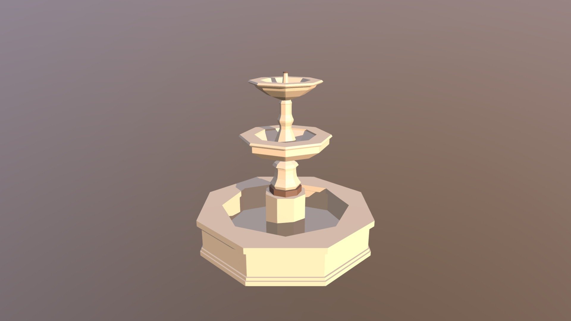Low-poly parisienne water fountain - Download Free 3D model by pino ...