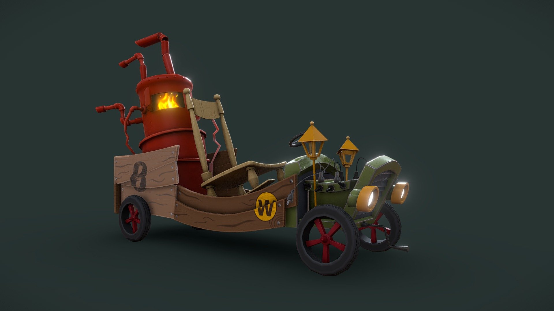 Wacky Racer - 3D model by Gareth Pugh (@GarethPugh2) [6994596] - Sketchfab