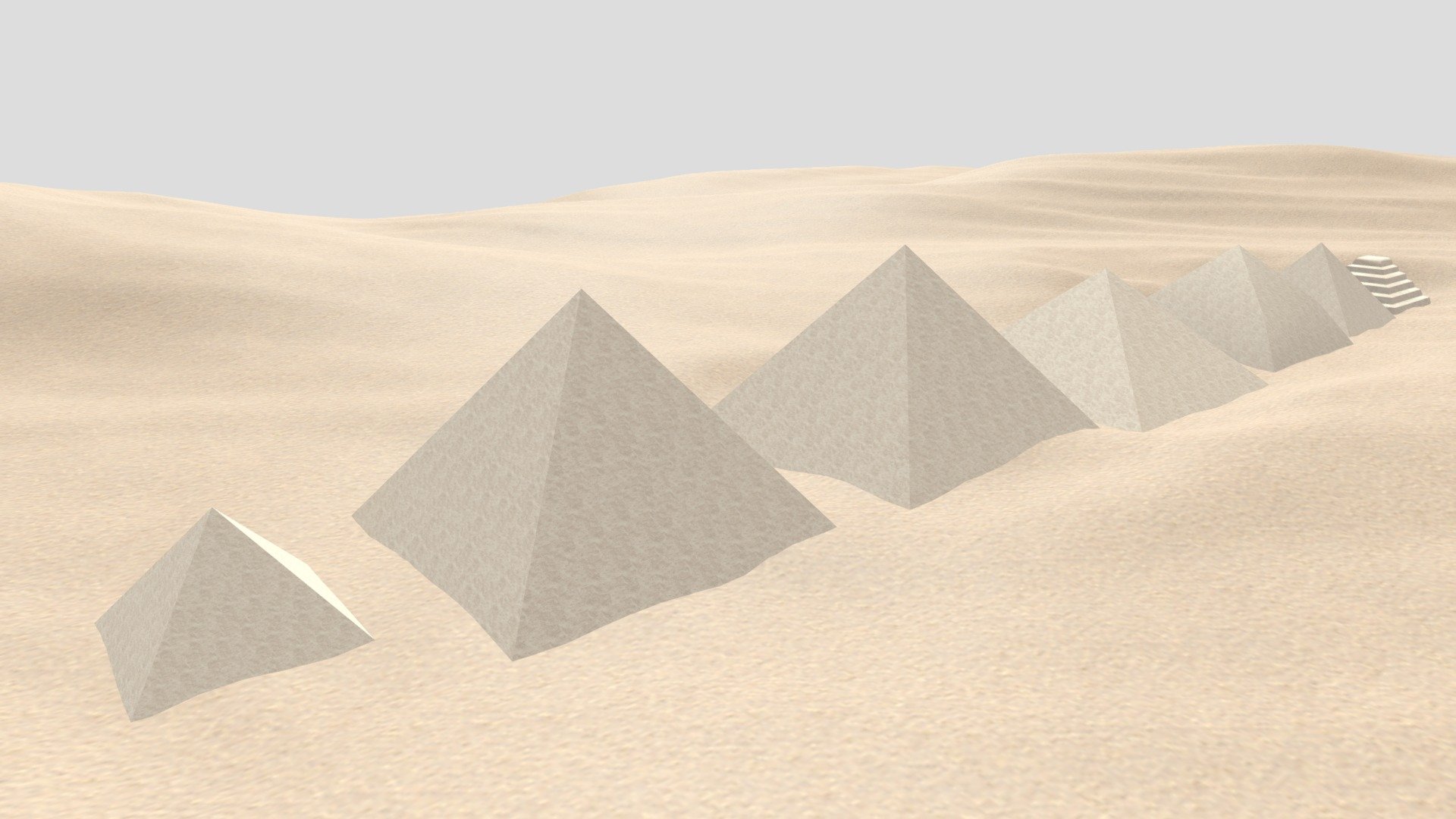 Monumental Pyramids of the 3rd and 4th Dynasties - 3D model by ...