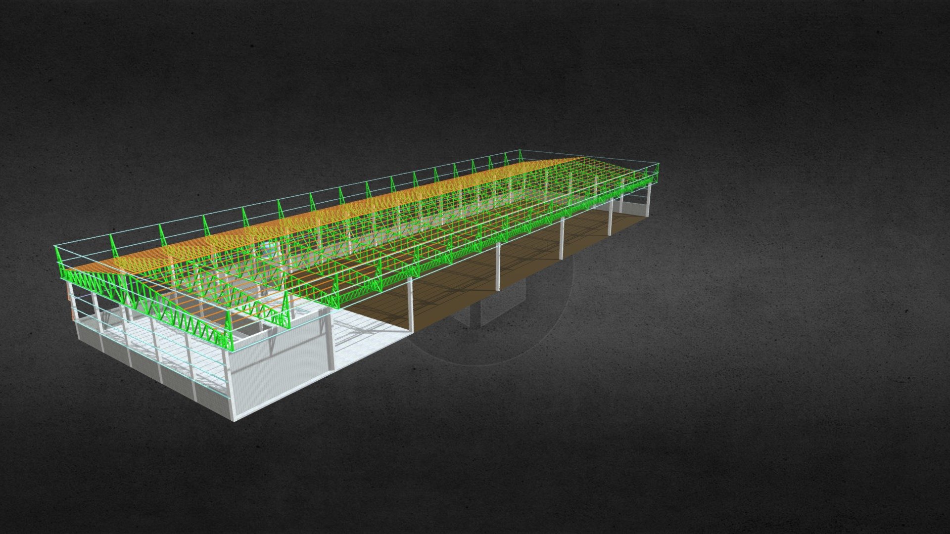 Barracao 25x80 c/ platibanda - 3D model by bello.eduardo [6996051 ...