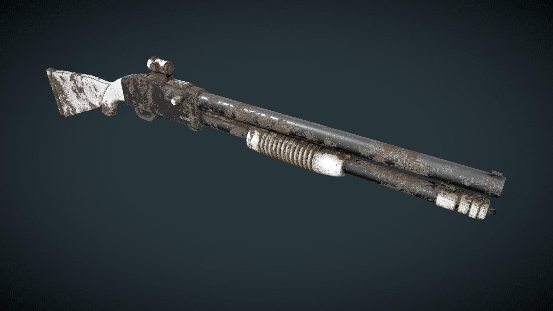 Post-apocalyptic shotgun №2 - 3D model by Maxim Kotlyar (@maxsimiotlyar ...