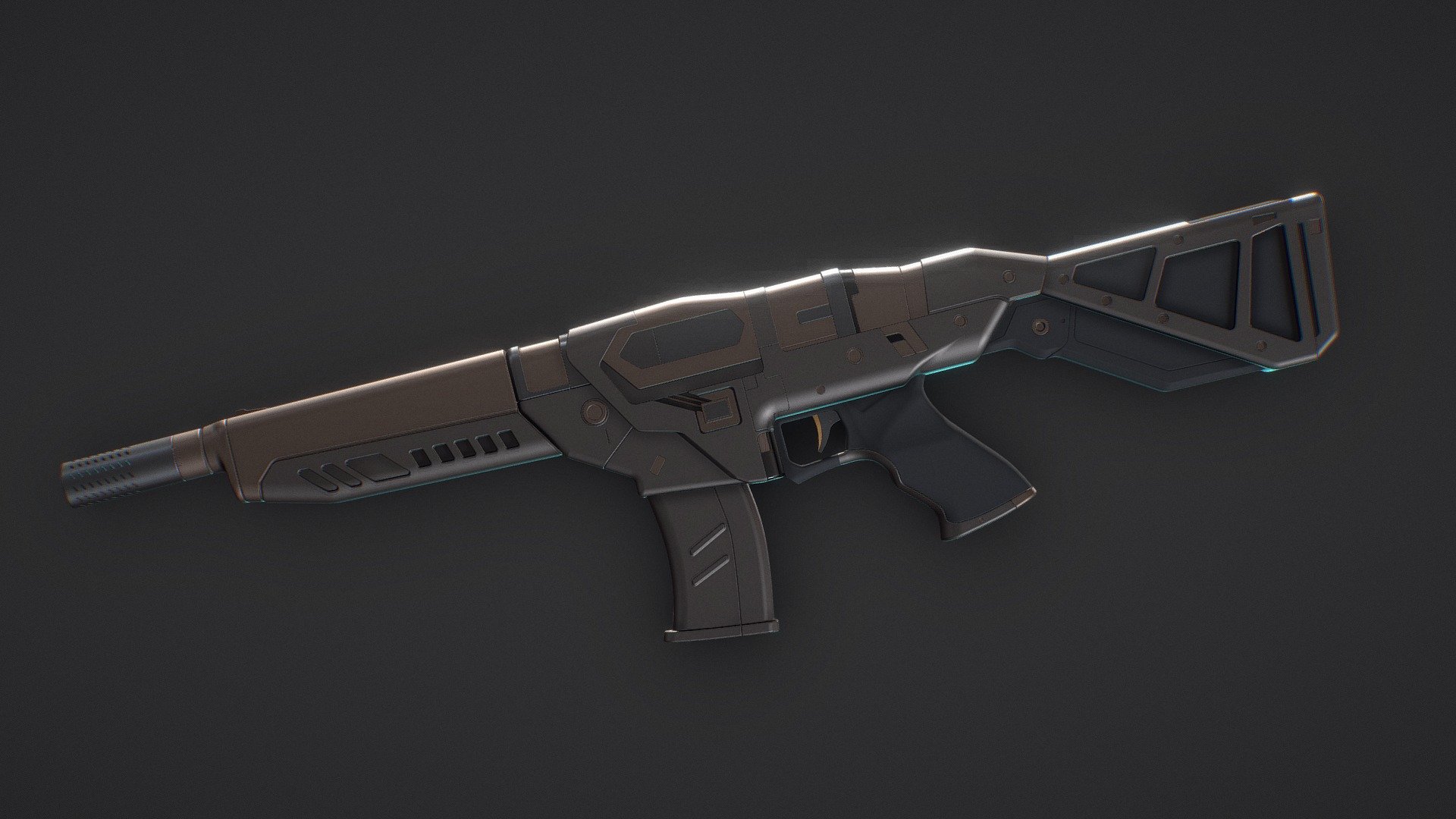 SCIFI SMG Automatic Rifle - Buy Royalty Free 3D model by re1monsen ...
