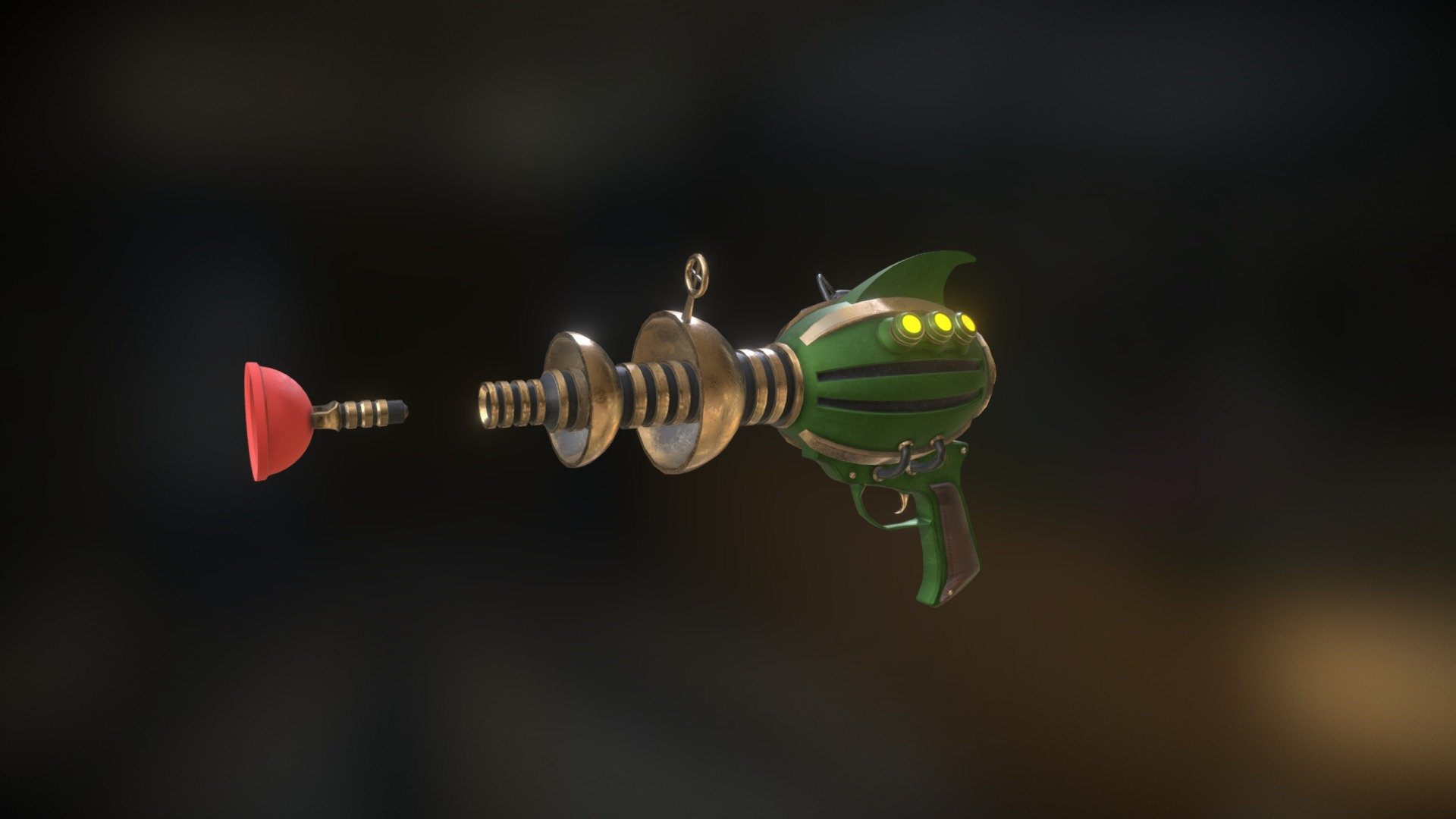Retro Futuristic Grappling Gun - 3D model by Joey (@Joeyvm) [699da00 ...