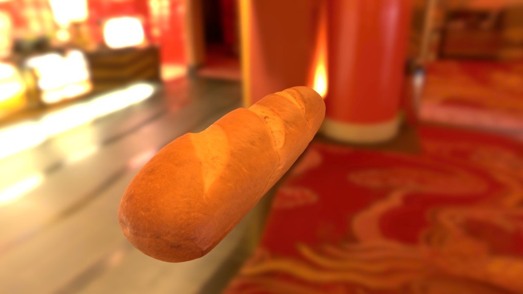 French Bread - 3D model by Nicholas Ferrell (@16bit) [69a6f57] - Sketchfab