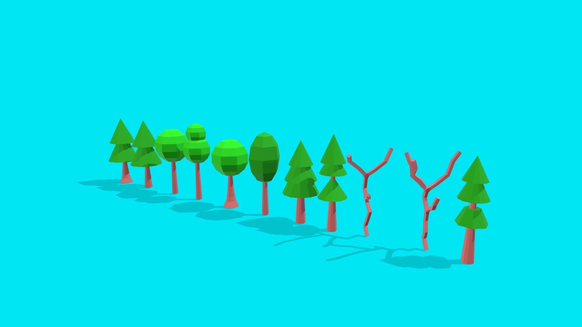 Tree Pack Free! Low-Poly🌳 - Download Free 3D model by SuperScriptDEV ...