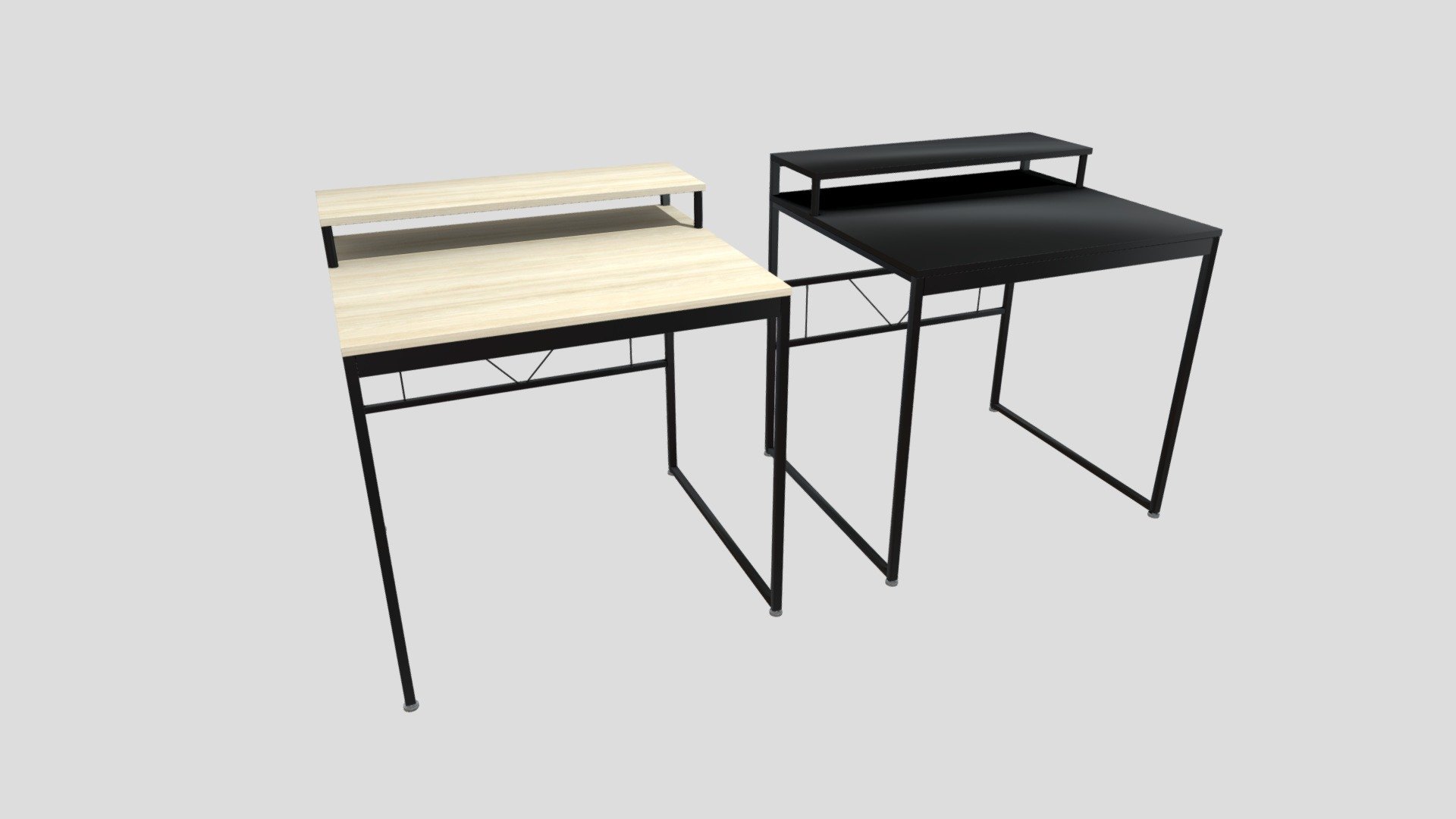 Multi 2 Tier Standing Desk 2colors - Buy Royalty Free 3D model by ...