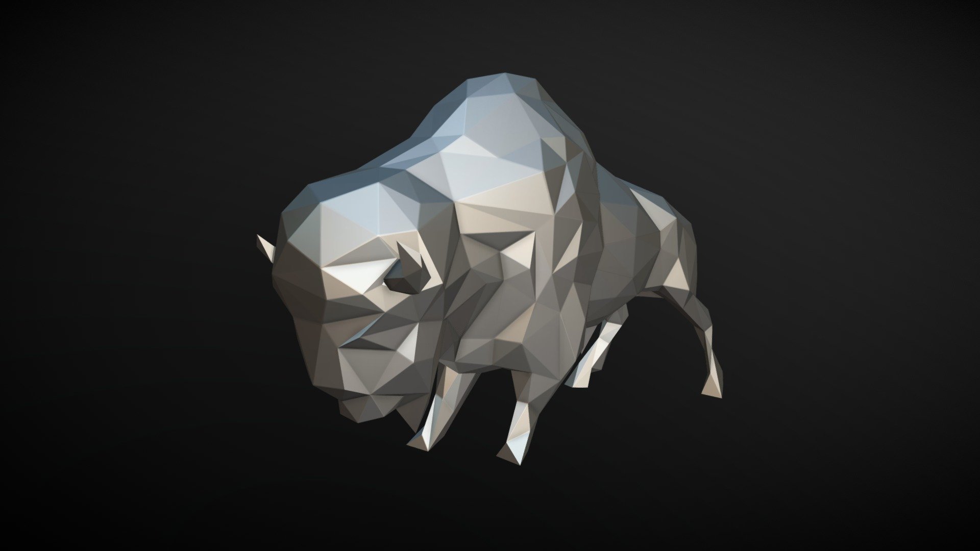 Geodesic Bison - 3D model by Joshua Harker (@joshharker) [69ade07 ...