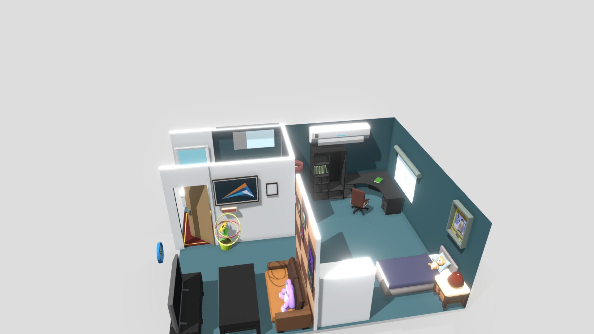 room1 - 3D model by bear112 [69b14b3] - Sketchfab