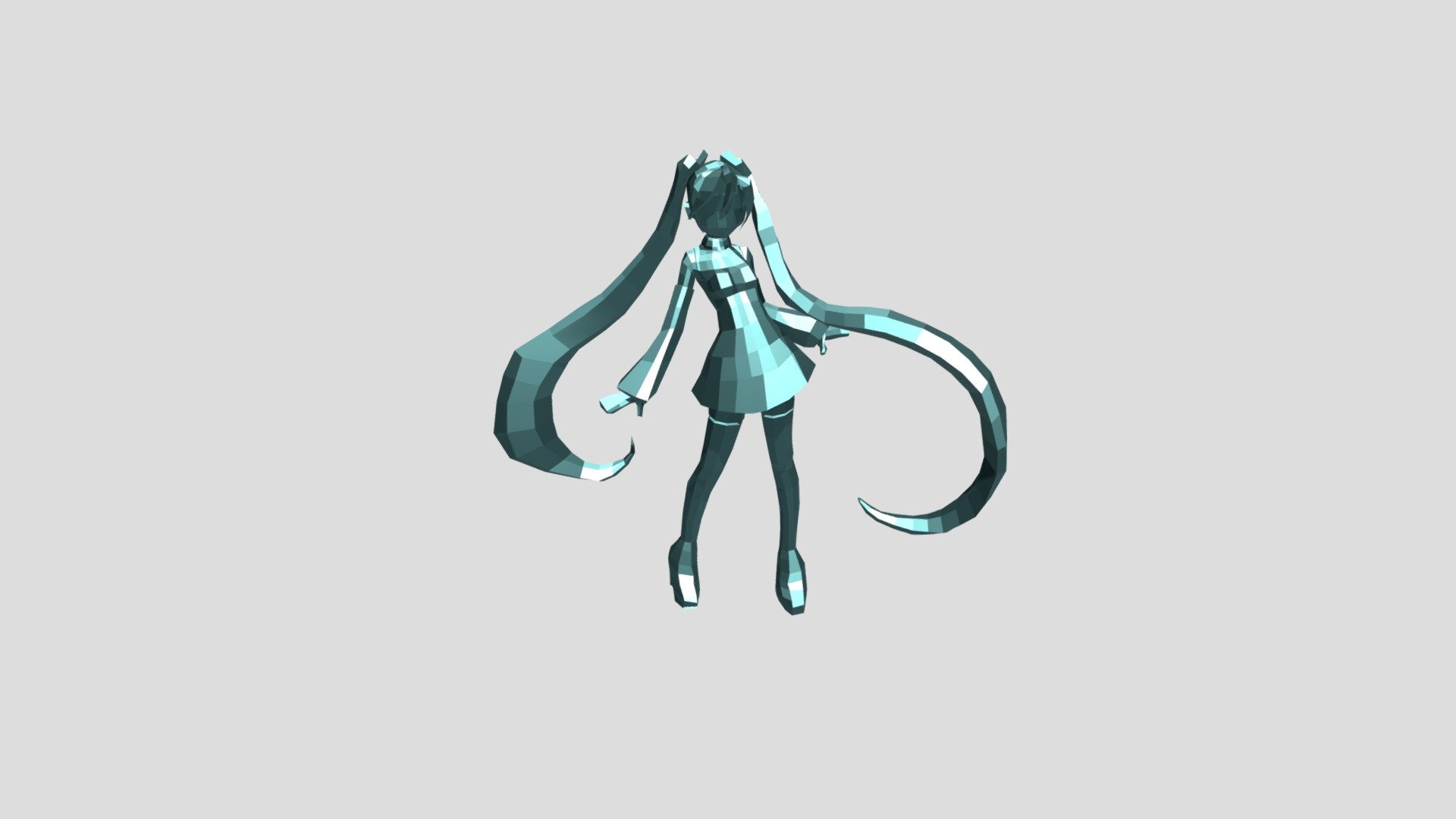 Low Ploy Miku - Download Free 3D model by shekorla [69b2b88] - Sketchfab