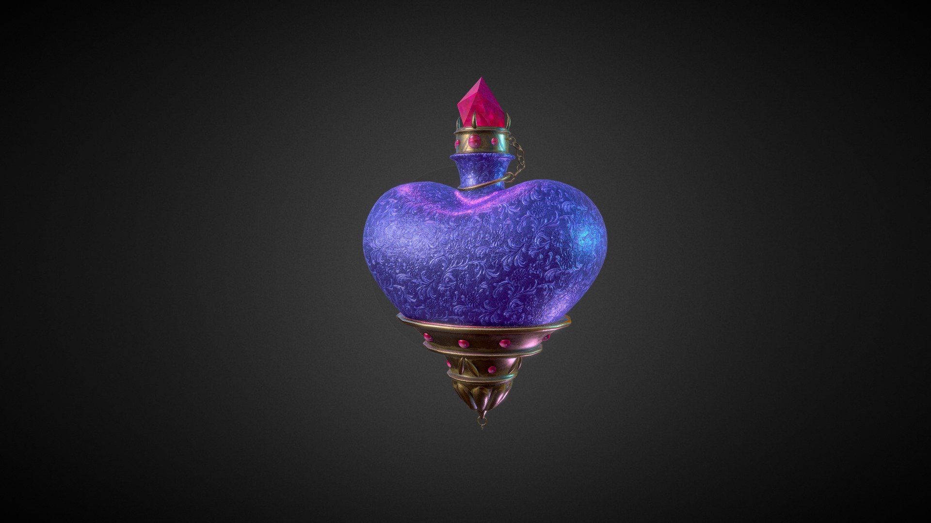 Heart-shaped potion bottle - 3D model by Adrienn Bors (@AdriennB ...