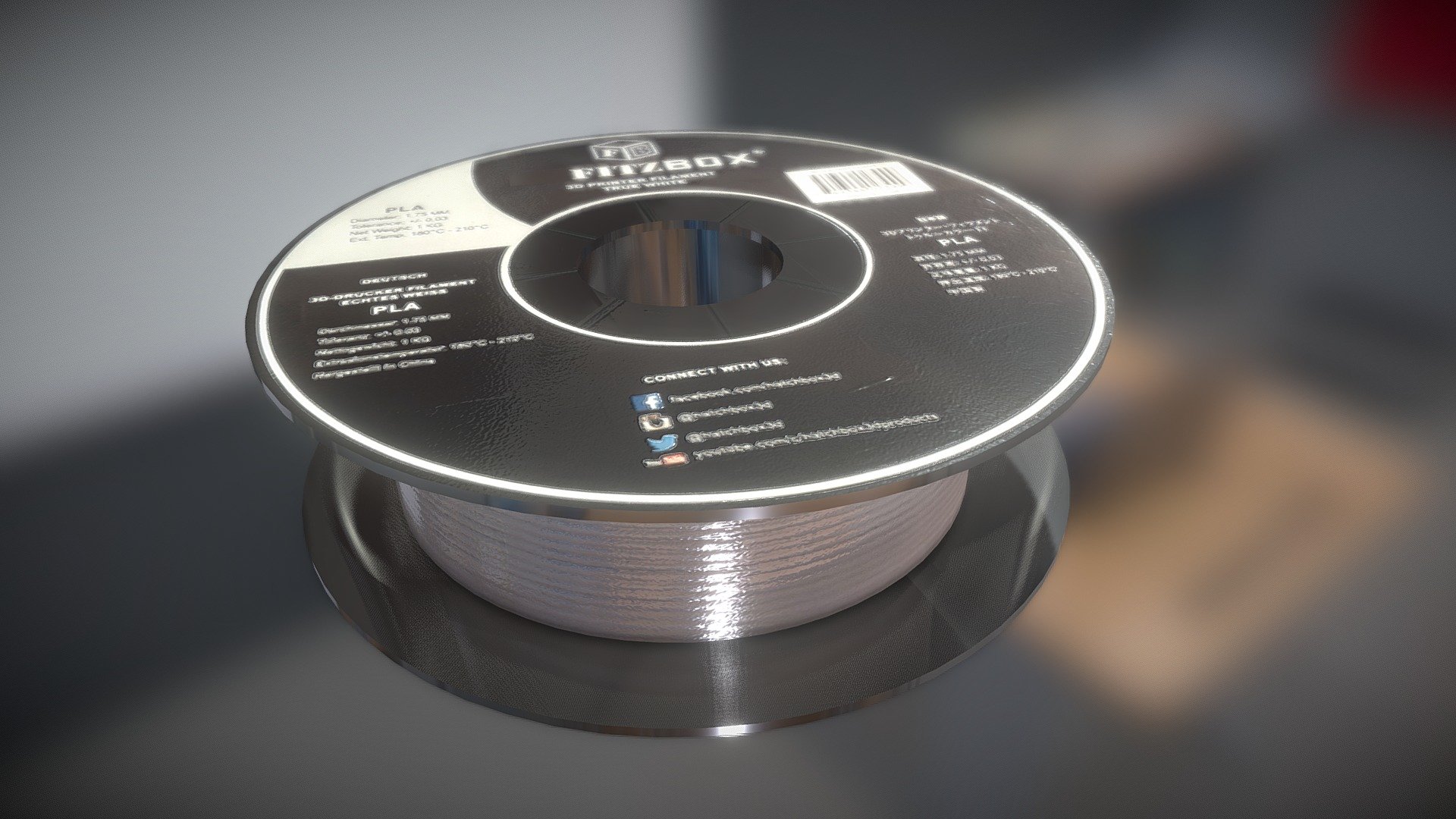 3d Printer Filament Spool - Buy Royalty Free 3D model by robfitzy ...
