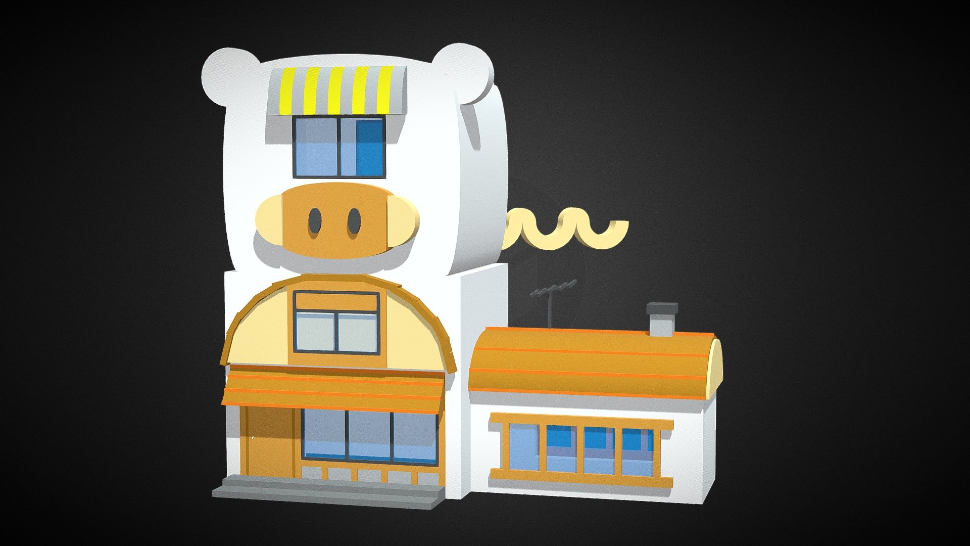 Cartoon Piggy House - Download Free 3D model by 3d.xyz (@webuild ...