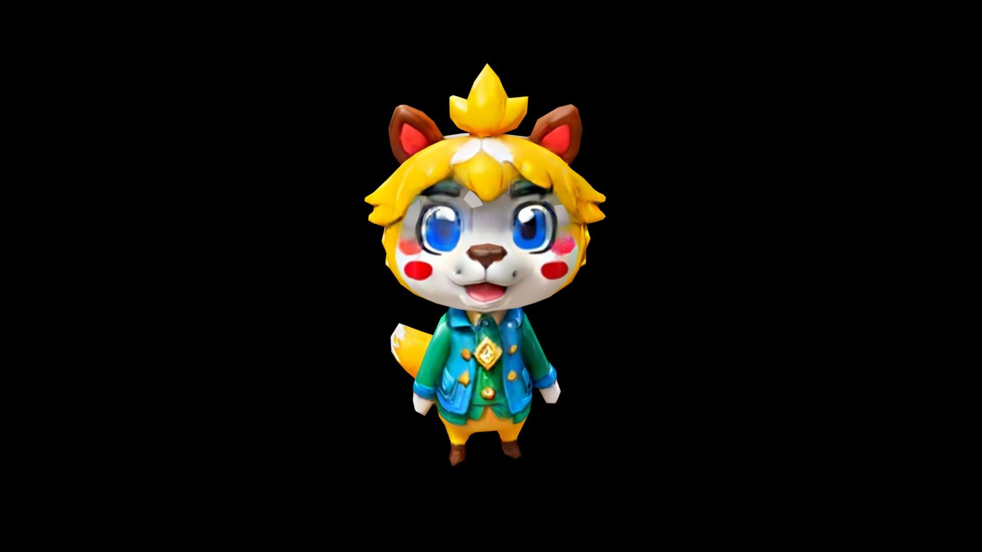 A 3D animal crossing character, Isabelle, wearin - Download Free 3D ...