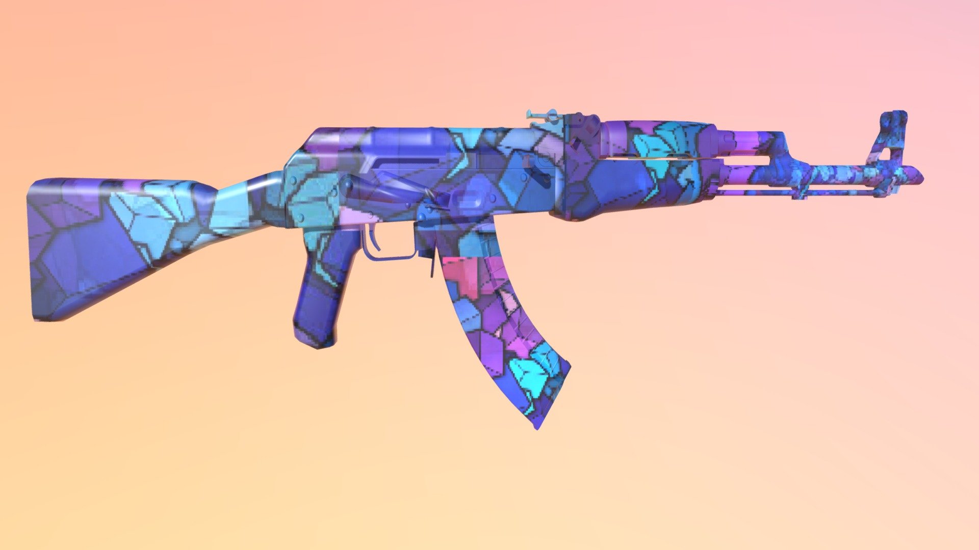 Ak47-BLUE CUBE - 3D model by KERTENKERE (@yunusemregokdag) [69be1da ...