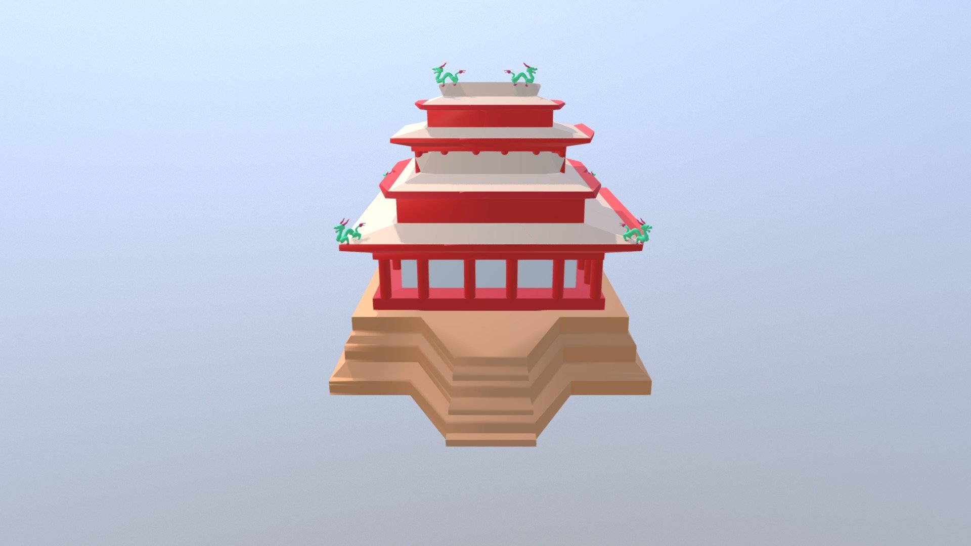 Big Temple With Platform - 3D model by christiannolango [69c25d2 ...