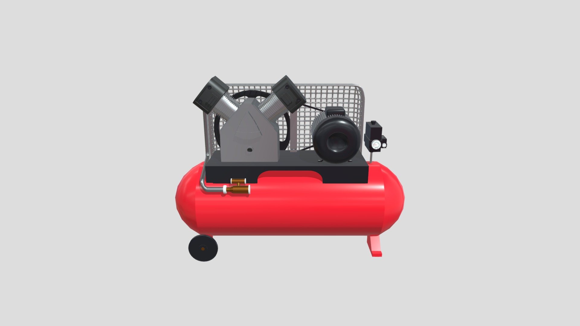 Compressed Air Compressor - 3D model by Pedro.Bearari [69c3050] - Sketchfab