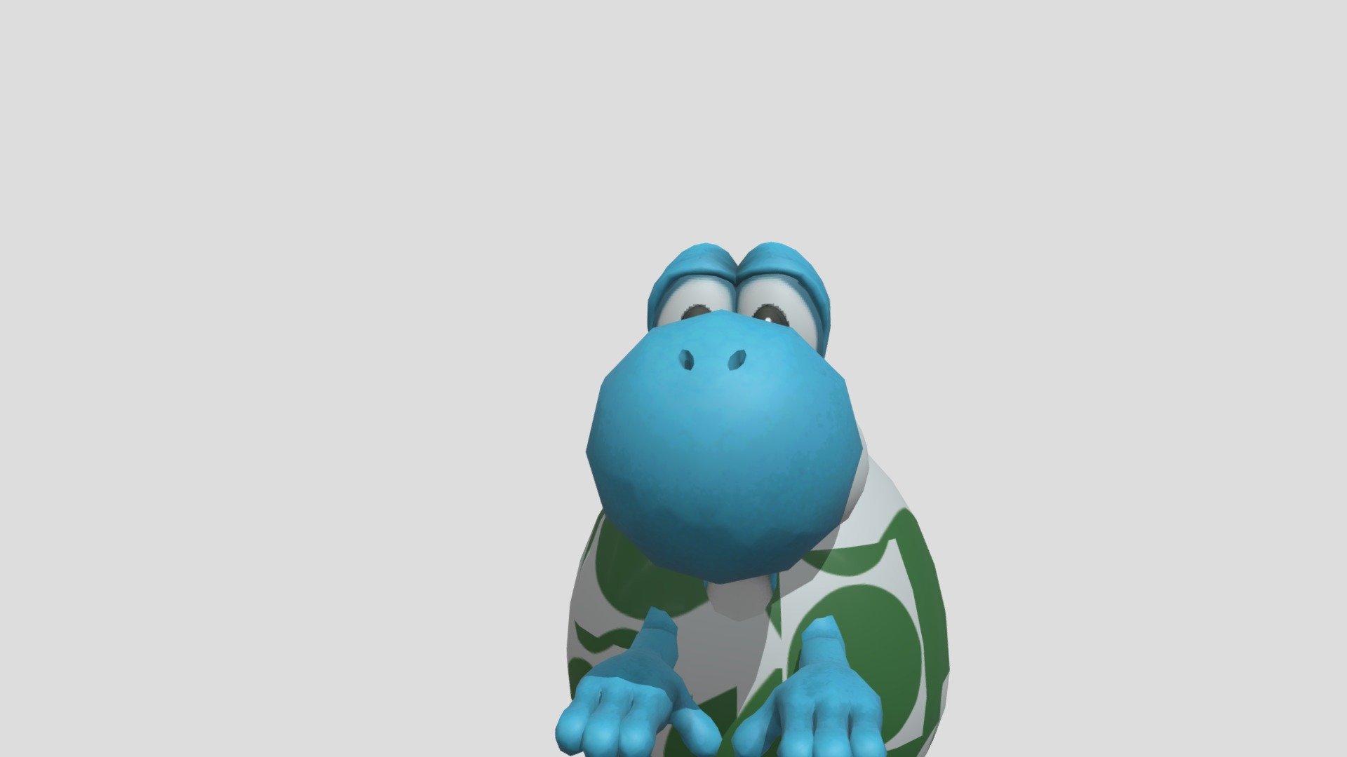 Yoshi un Súper smash bros BRAWL cyan - Download Free 3D model by ...