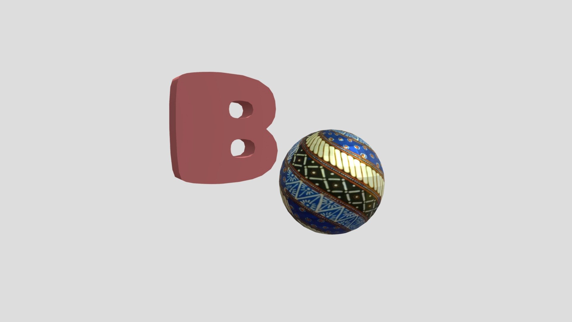 B - Batik - Download Free 3D model by nadiyanh [69c9392] - Sketchfab