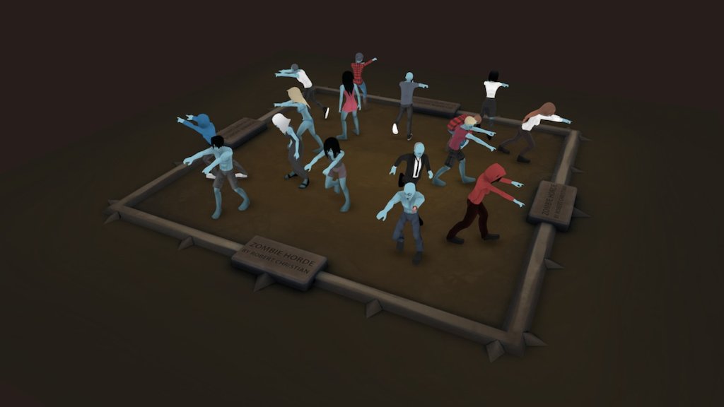 Zombie Horde Asset Pack - 3D model by RobertChristian [69cc34d] - Sketchfab