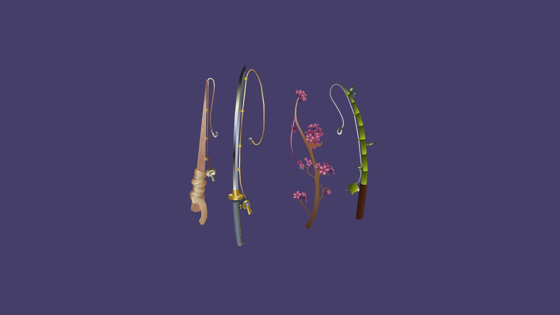 Maruchanland Fishing Rods - 3D model by Sannah Kavacup (@SannahKavaCup ...