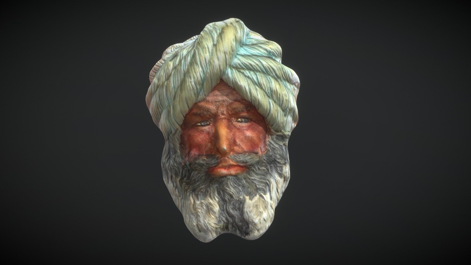 1960's Indian Guru, hand painted plaster cast. - 3D model by Material ...