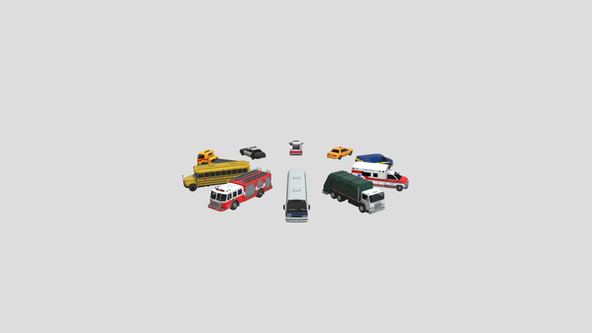 cars trucks Generic_civil_service_vehicles_pack - 3D model by ...