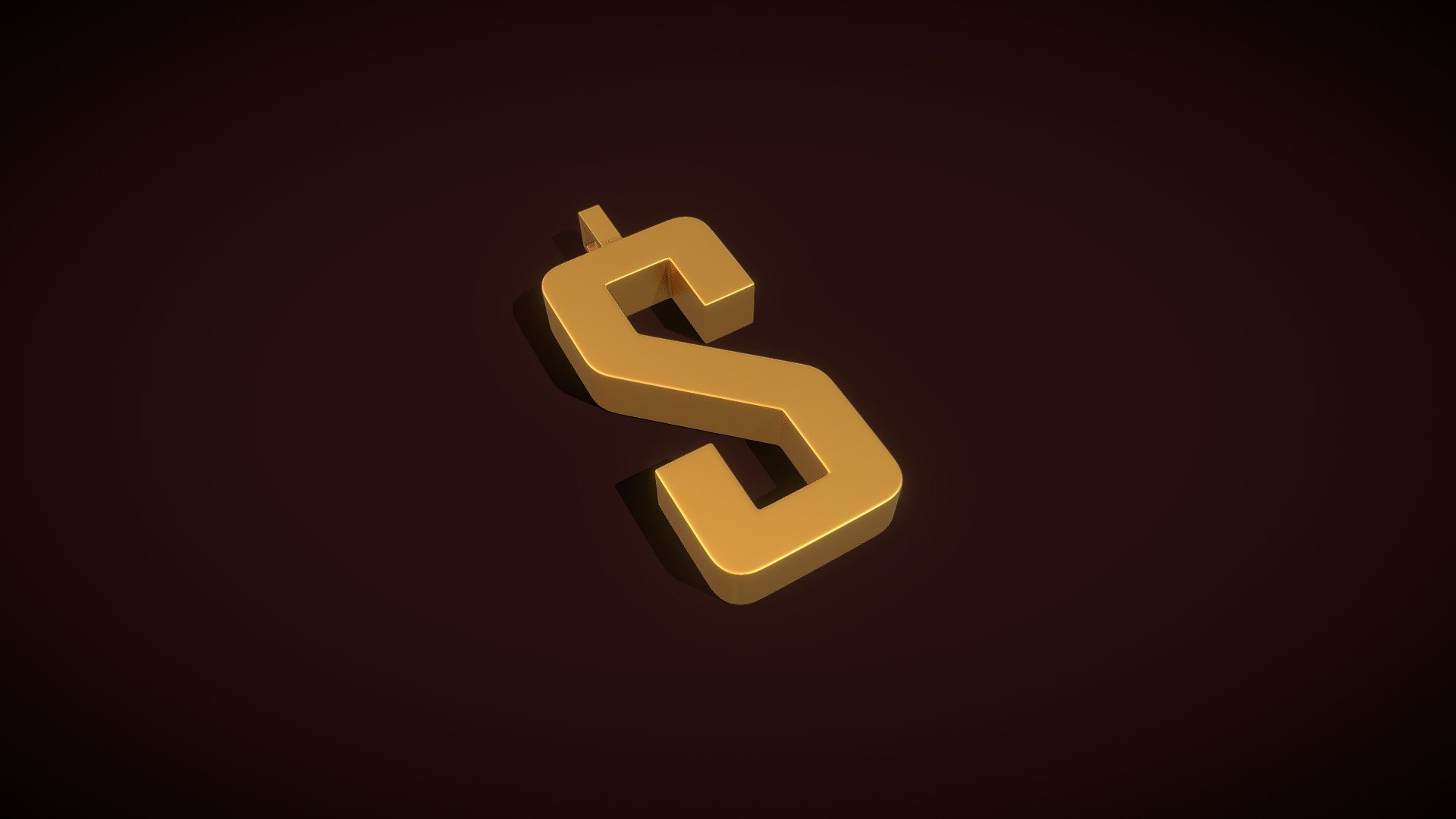S Letter Pendant - Buy Royalty Free 3D model by Sandeep Choudhary ...