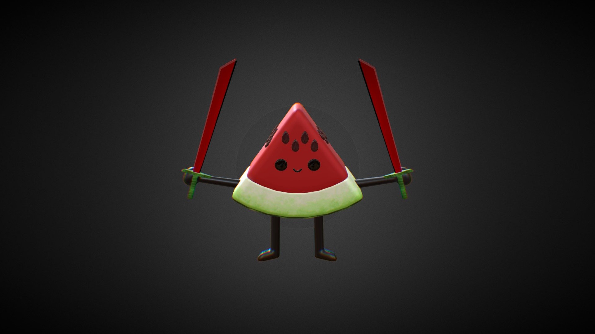 Watermelon warrior Remix - Download Free 3D model by odaymat [69d498a ...