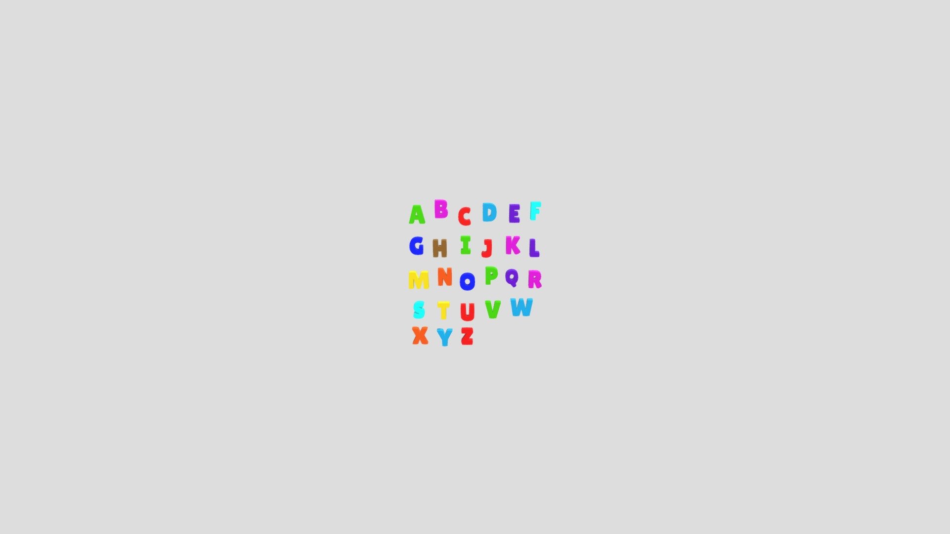 colorful alphabet - 3D model by aj6393456 [69db235] - Sketchfab