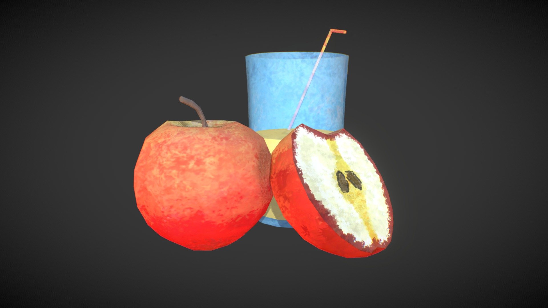 Handpainted Apple - 3D model by Stijn Verstraete (@StijnVerstraete ...