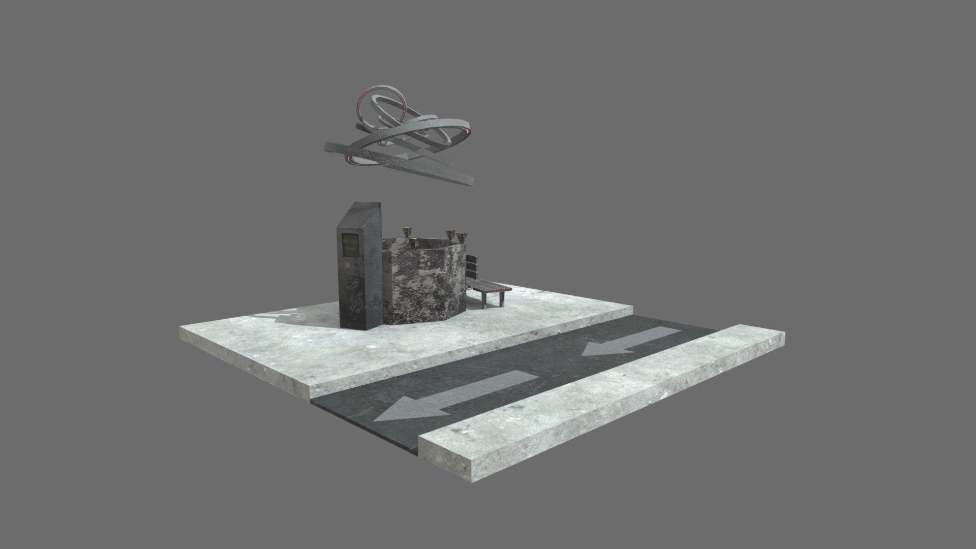 Cyberpunk esque well - 3D model by Oakley Holloway (@O4KTR33) [69e9caf ...