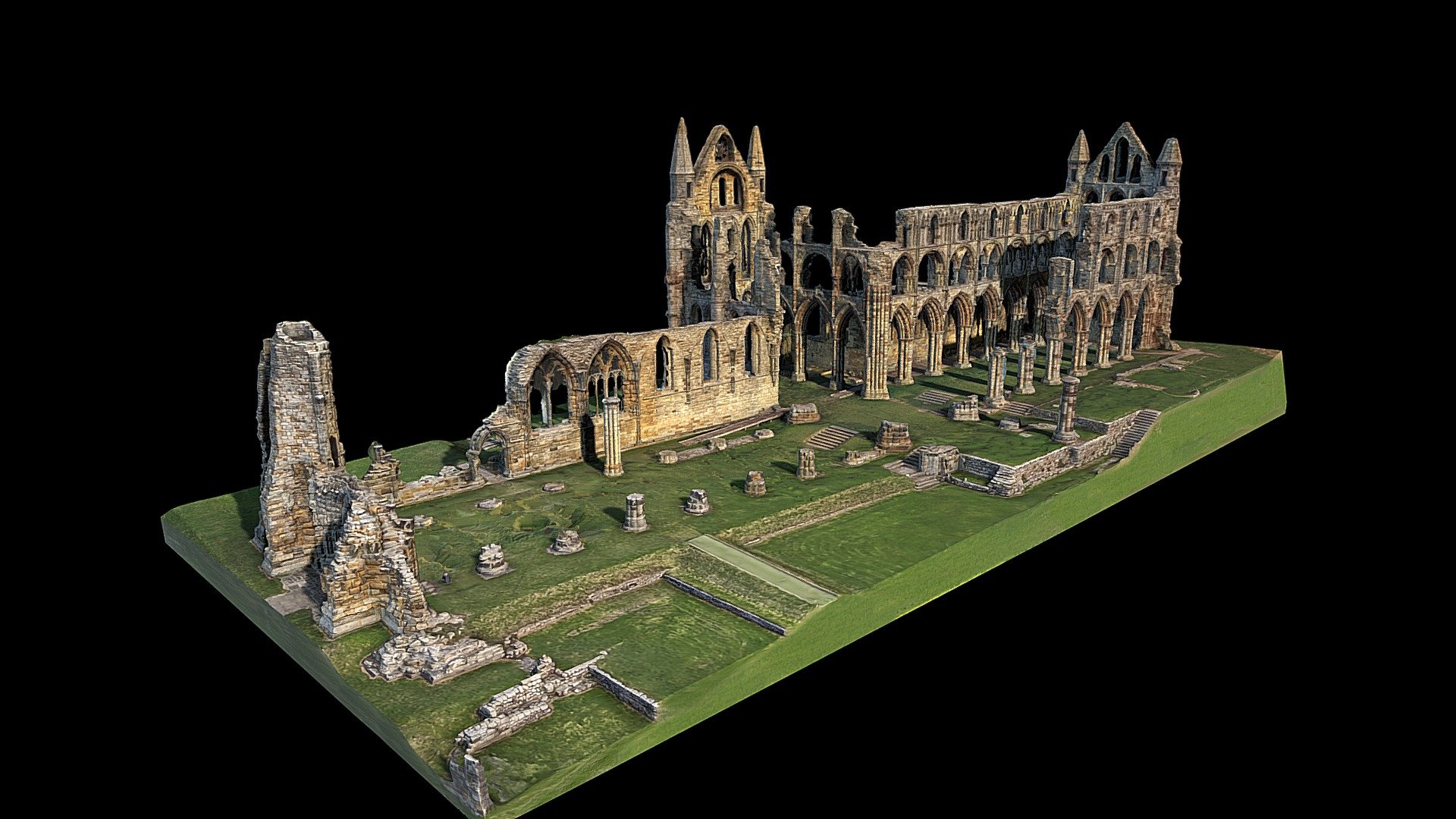 Whitby Abbey - Buy Royalty Free 3D model by LZCreation (@jmch) [69ea6cf ...