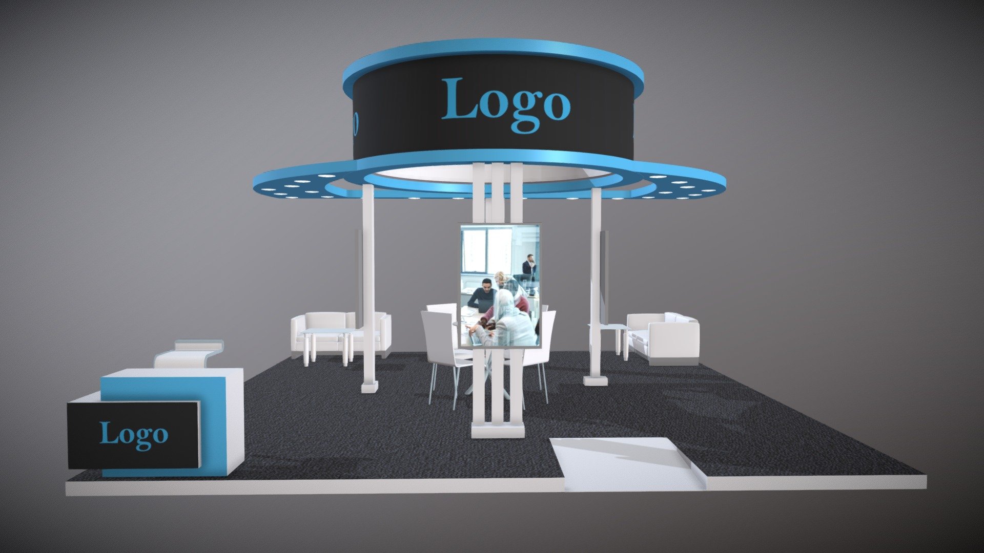 Booth_Exhibition Stall - Download Free 3D model by praveensharma11198 ...